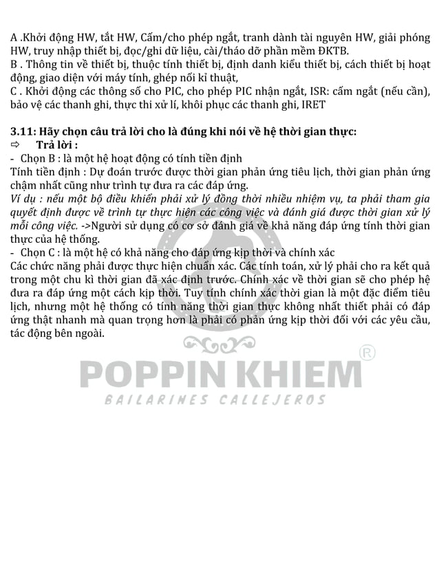 Giải ngân hàng Hệ thống nhúng PTIT - thầy Cước | PDF