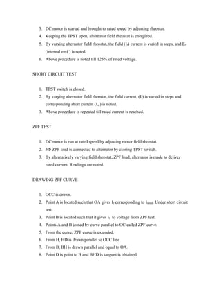EM-2 LAB MANUAL induction motors and alternators | PDF
