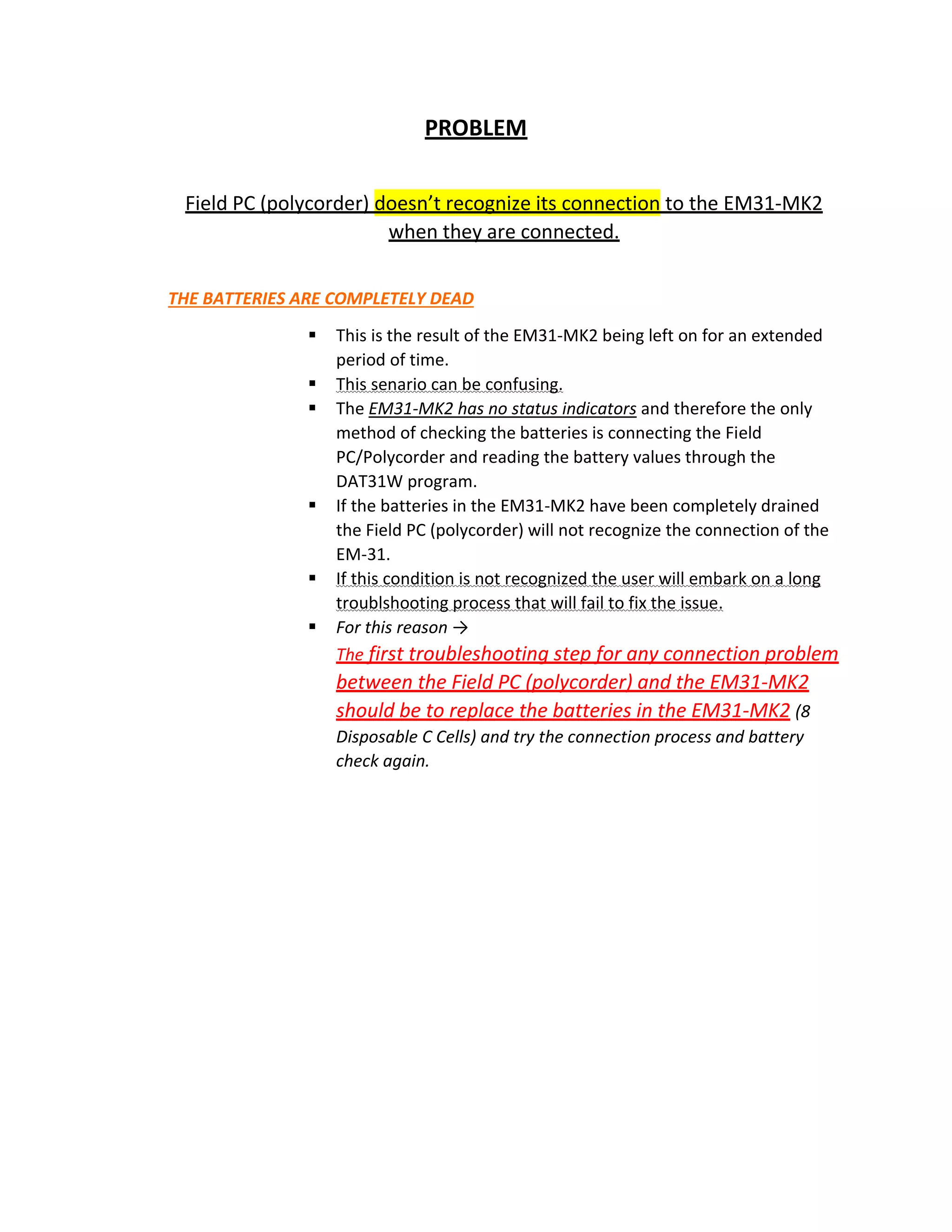 EM31-MK2 Quick Setup Summary | DOCX