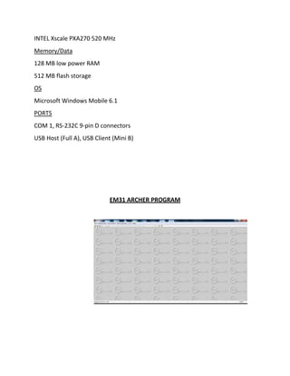EM31-MK2 Quick Setup Summary | DOCX