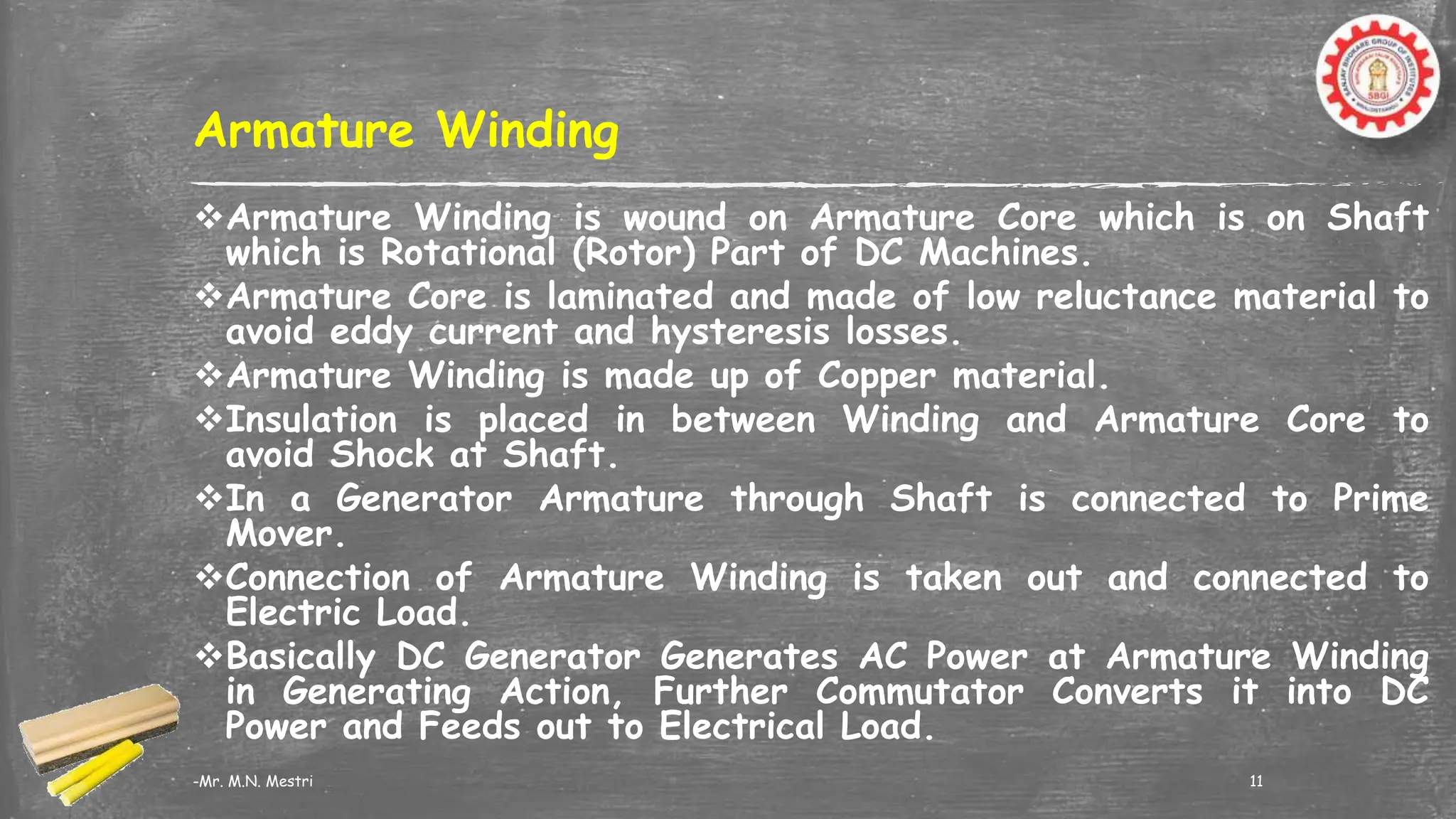 EM-I 4th Chapter DC Generator basic concepts | PPTX