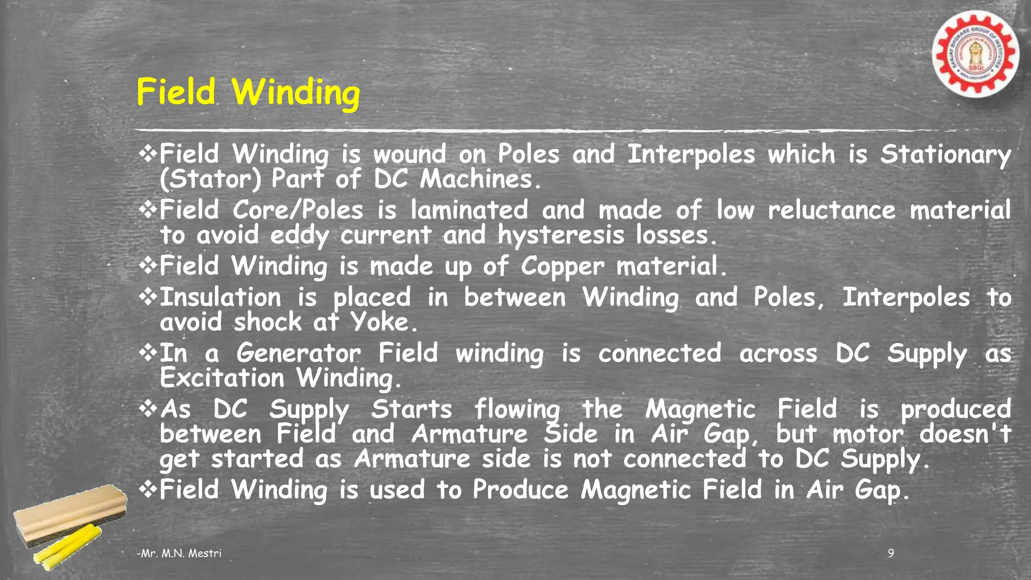 EM-I 4th Chapter DC Generator basic concepts | PPTX