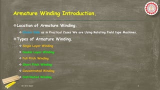 EM-II 2nd Chapter on Armature (Stator) Windings | PPTX