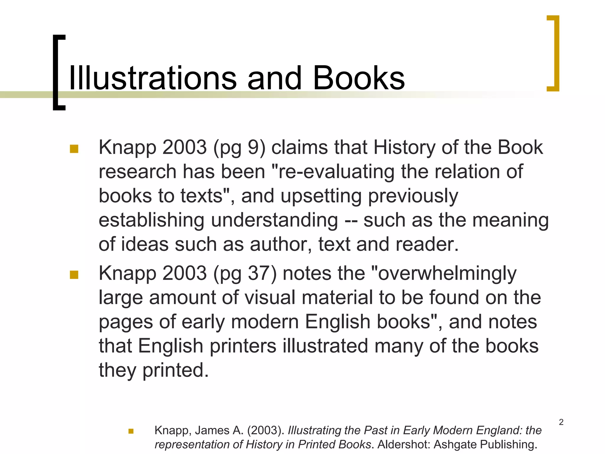 Towards a bibliographic model of illustraions in the early modern book ...