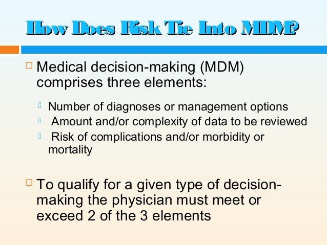 Em score-medical-decision-making