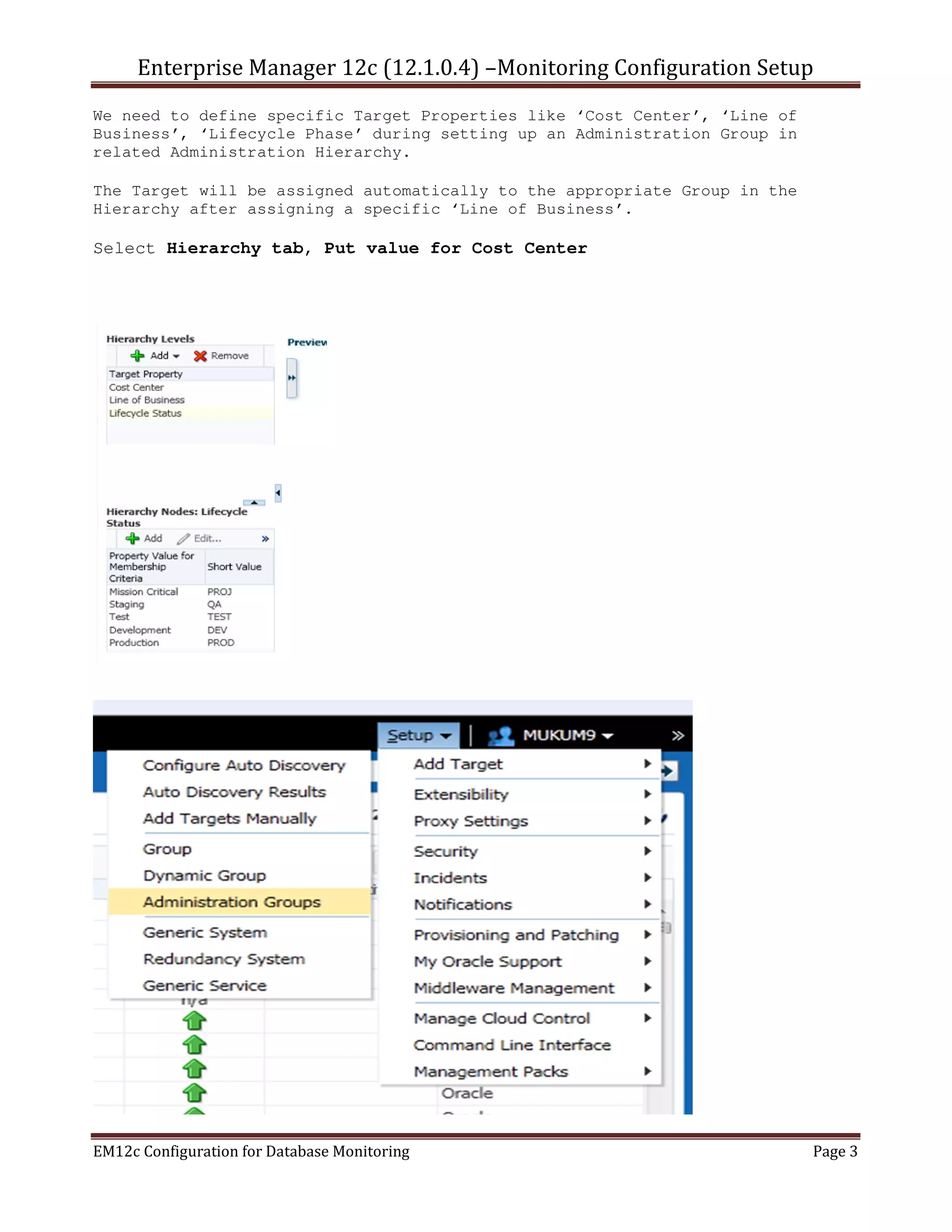 EM12c Configuration Setup - Step by Step | PDF