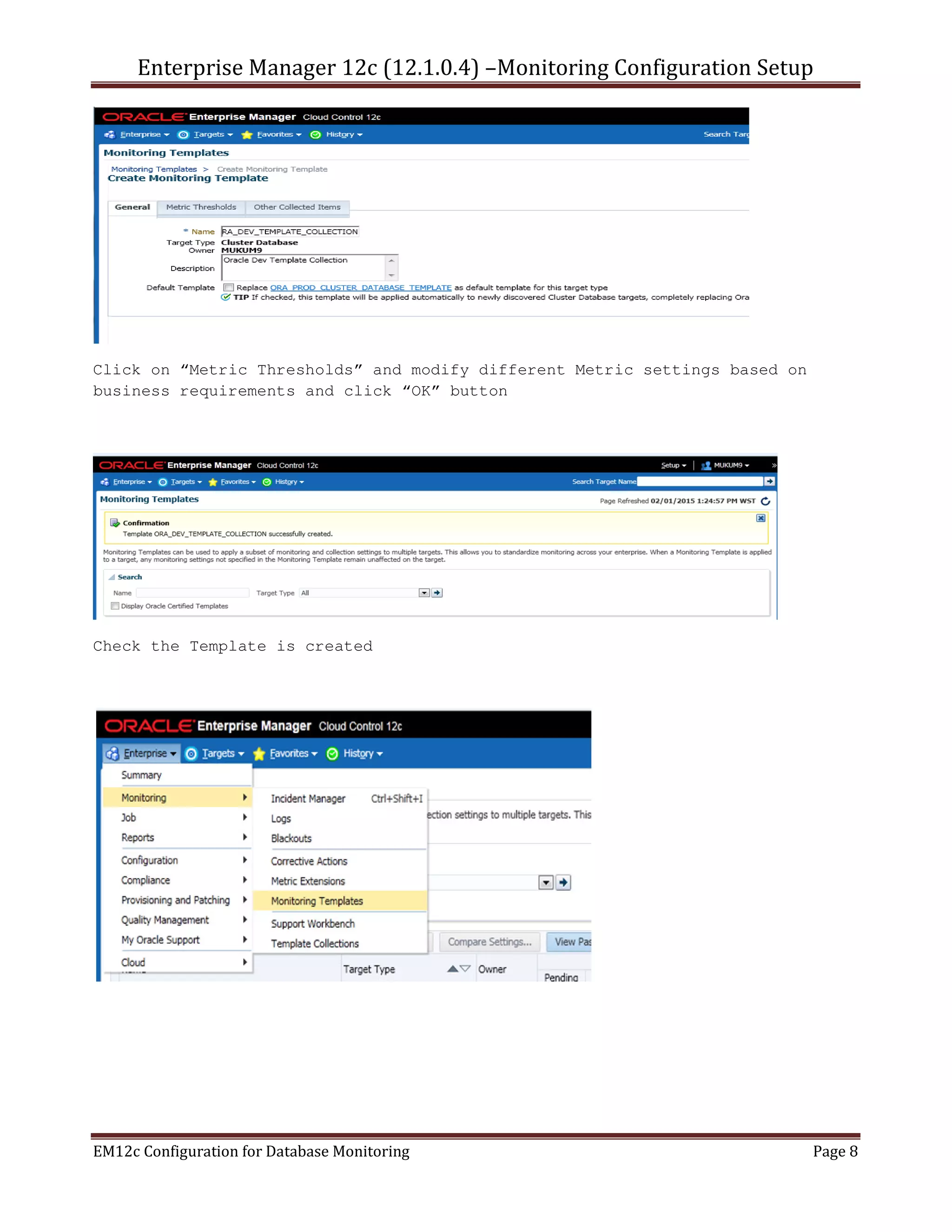 EM12c Configuration Setup - Step by Step | PDF