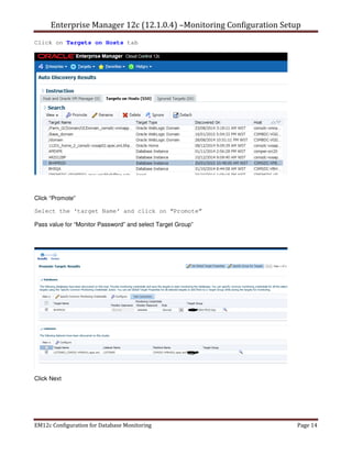 EM12c Configuration Setup - Step by Step | PDF