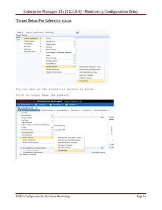 EM12c Configuration Setup - Step by Step | PDF