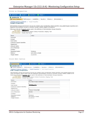 EM12c Configuration Setup - Step by Step | PDF