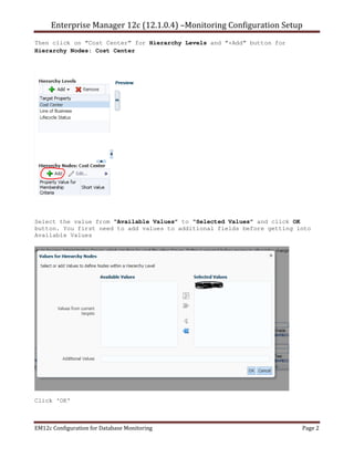 EM12c Configuration Setup - Step by Step | PDF