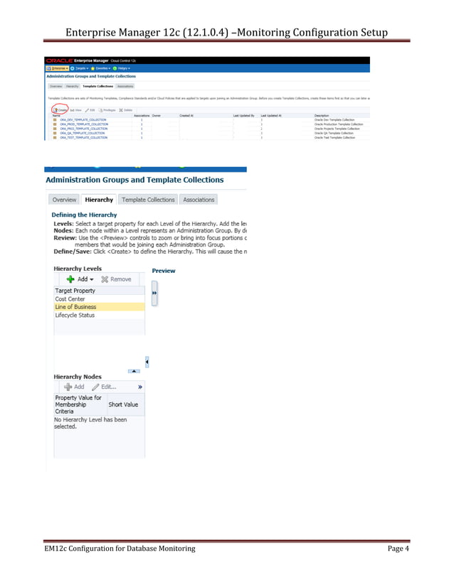 EM12c Configuration Setup - Step by Step | PDF