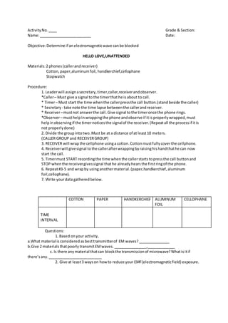 MICROWAVE ACTIVITY SHEET | DOCX