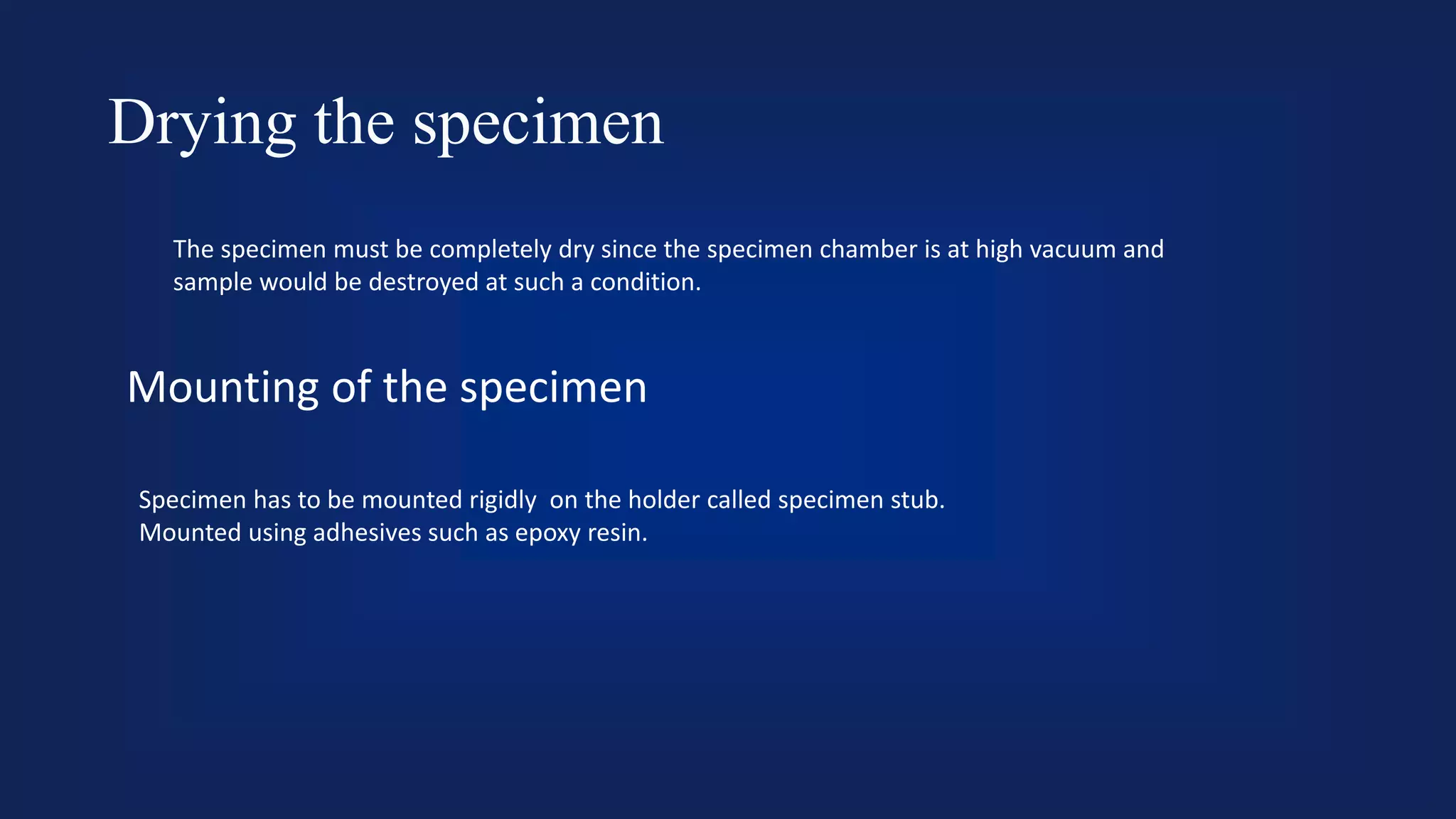 Specimen Preperation for Electron Microscope .pptx