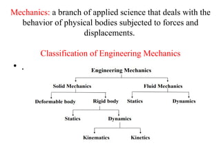 Course Name: Engineering Mechanics for first year | PPTX