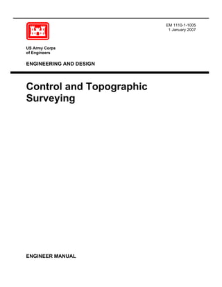 Em 1110 1-1005 control and topographic surveying | PDF