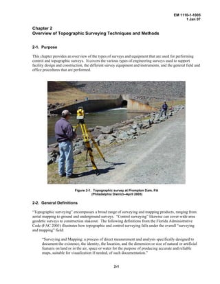 Em 1110 1-1005 control and topographic surveying | PDF