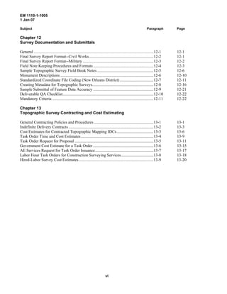 Em 1110 1-1005 control and topographic surveying | PDF