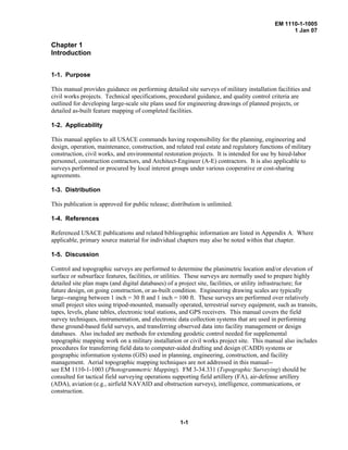 Em 1110 1-1005 control and topographic surveying | PDF