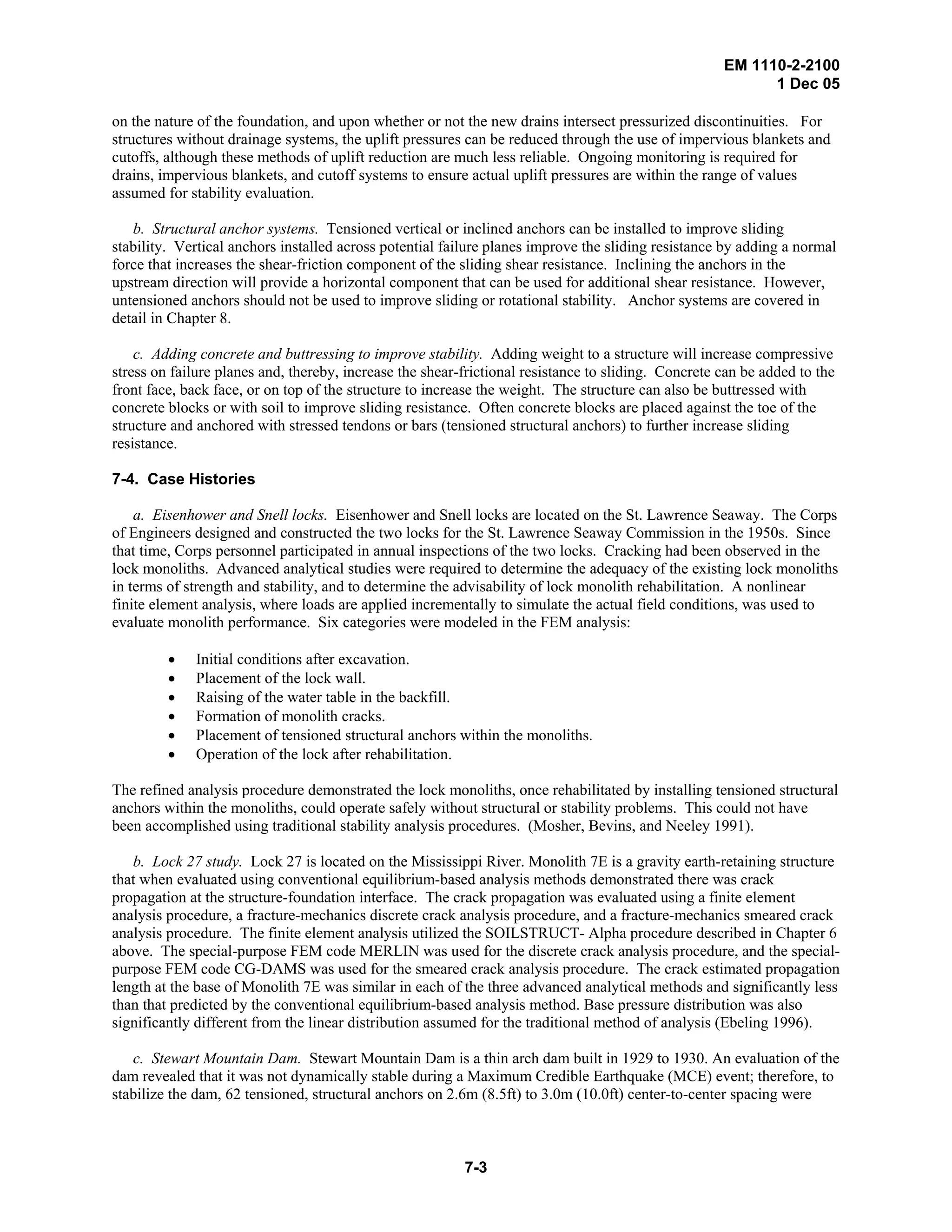 EM_1110-2-2100 STABILITY ANALYSIS OF CONCRETE STRUCTURES | PDF