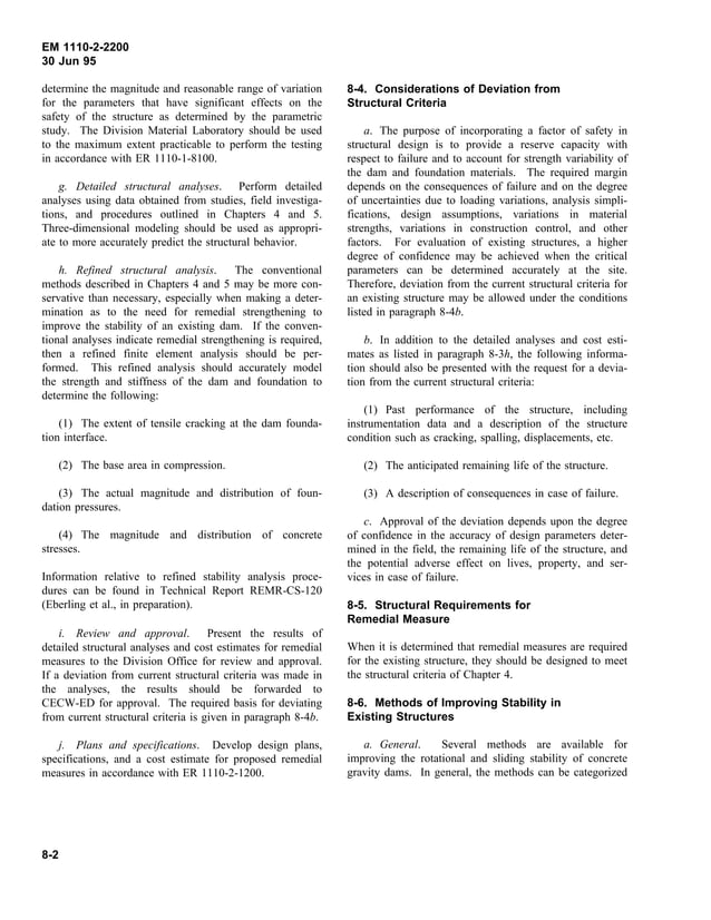 EM_1110-2-2200 Gravity Dam Design ENGINEER MANUAL | PDF
