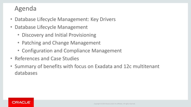 Oracle Database Lifecycle Management Pptx Databases Computer