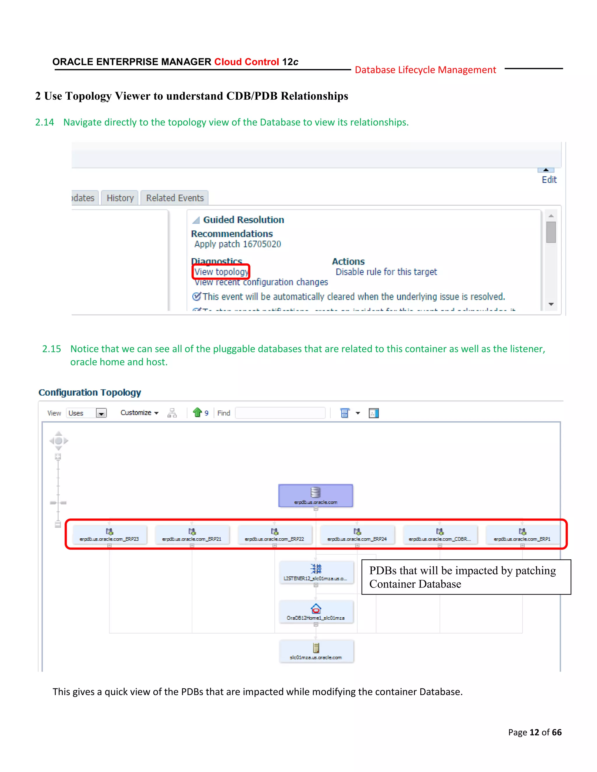 Database Lifecycle Management and Cloud Management - Hands on Lab (OOW2014) | PDF