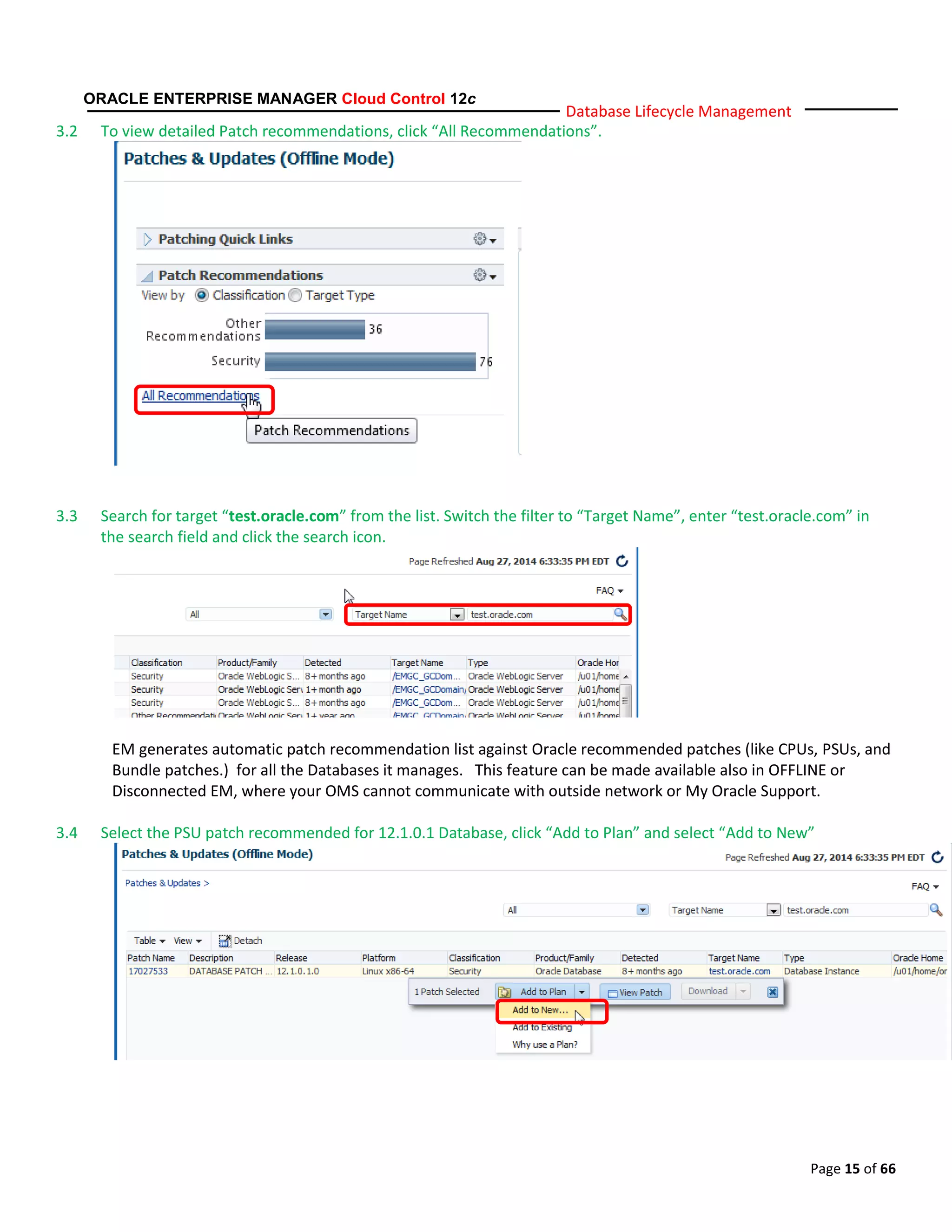 Database Lifecycle Management and Cloud Management - Hands on Lab (OOW2014) | PDF | Databases ...