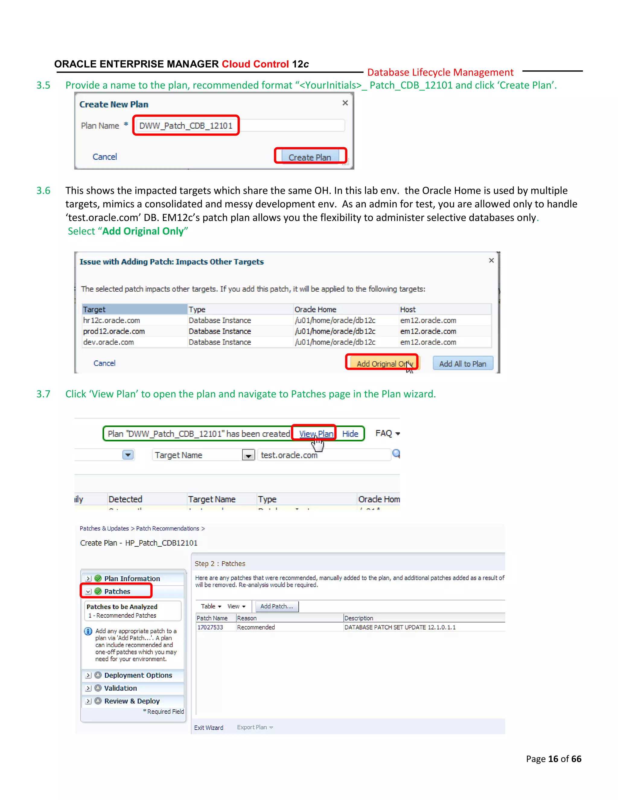 Database Lifecycle Management and Cloud Management - Hands on Lab (OOW2014) | PDF