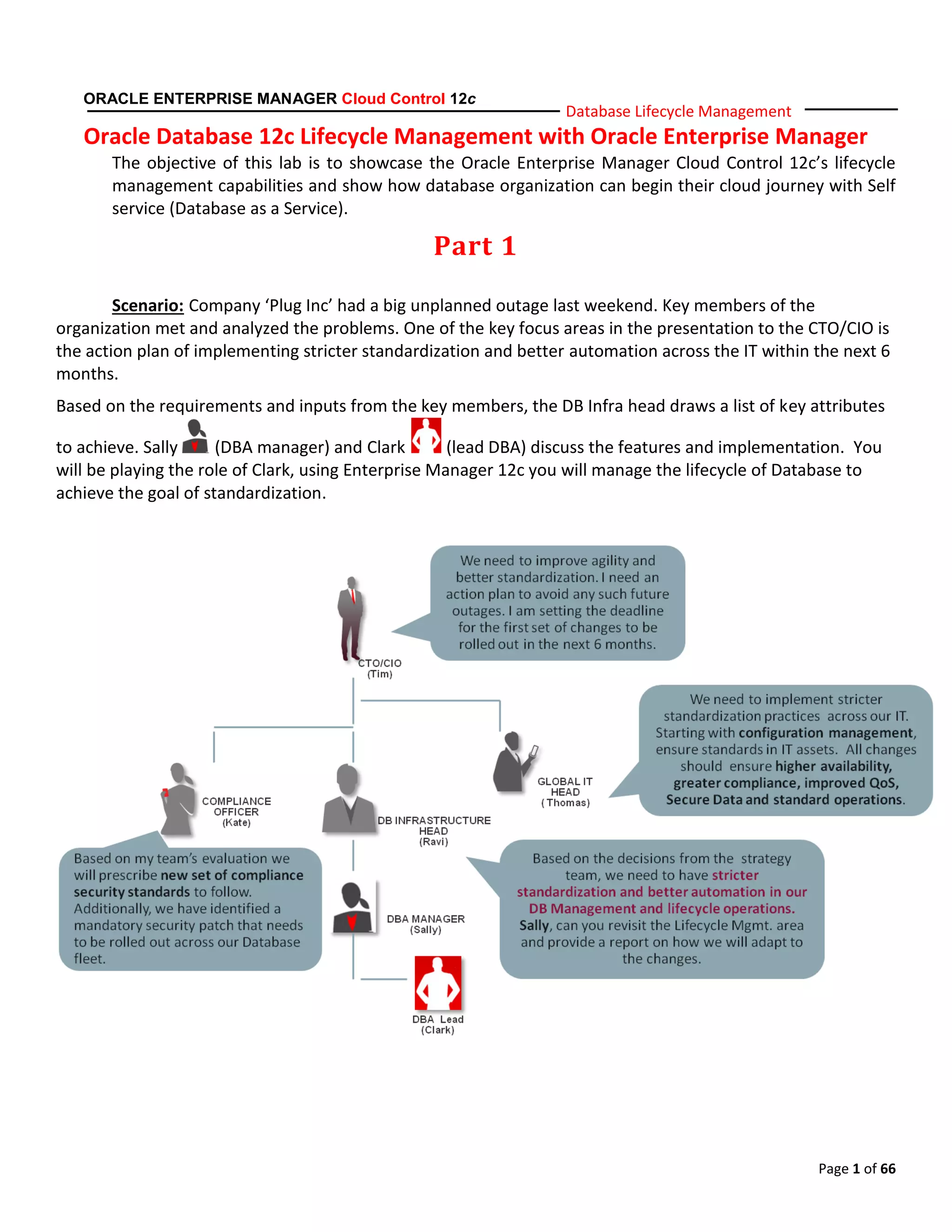 Database Lifecycle Management and Cloud Management - Hands on Lab (OOW2014) | PDF | Databases ...