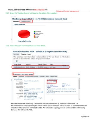 Database Lifecycle Management and Cloud Management - Hands on Lab (OOW2014) | PDF | Databases ...
