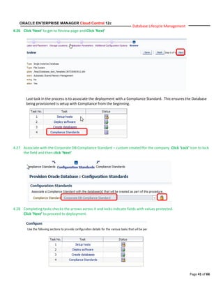 Database Lifecycle Management and Cloud Management - Hands on Lab (OOW2014) | PDF | Databases ...