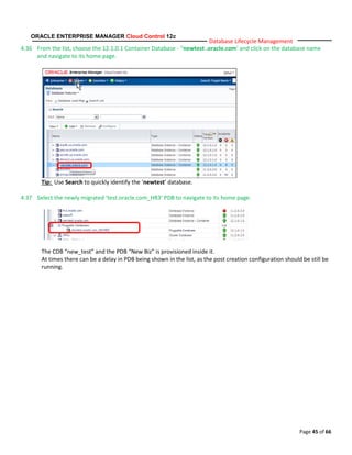 Database Lifecycle Management and Cloud Management - Hands on Lab (OOW2014) | PDF | Databases ...