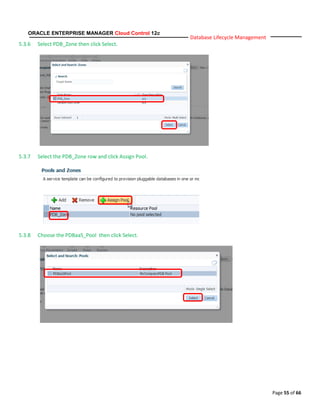 Database Lifecycle Management and Cloud Management - Hands on Lab (OOW2014) | PDF