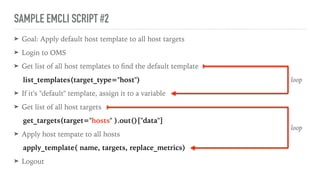 EM13c: Write Powerful Scripts with EMCLI | PDF