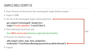 EM13c: Write Powerful Scripts with EMCLI | PDF