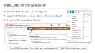 EM13c: Write Powerful Scripts with EMCLI | PDF