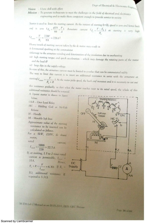 ELECTRICAL MACHINE LAB MANUAL PART 1 | PDF