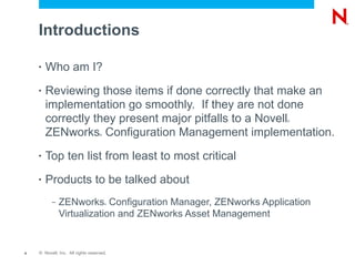 Avoiding Common Novell ZENworks Configuration Management Implementation Pitfalls | PDF