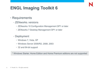 Windows 7 Deployment with Novell ZENworks Configuration Management and ENGL Imaging Toolkit | PDF