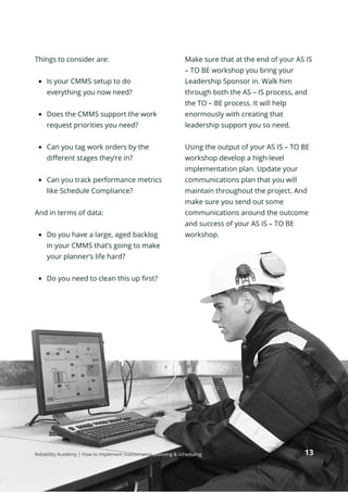 How to implement maintenance planning & scheduling | PDF