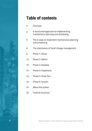 How to implement maintenance planning & scheduling | PDF