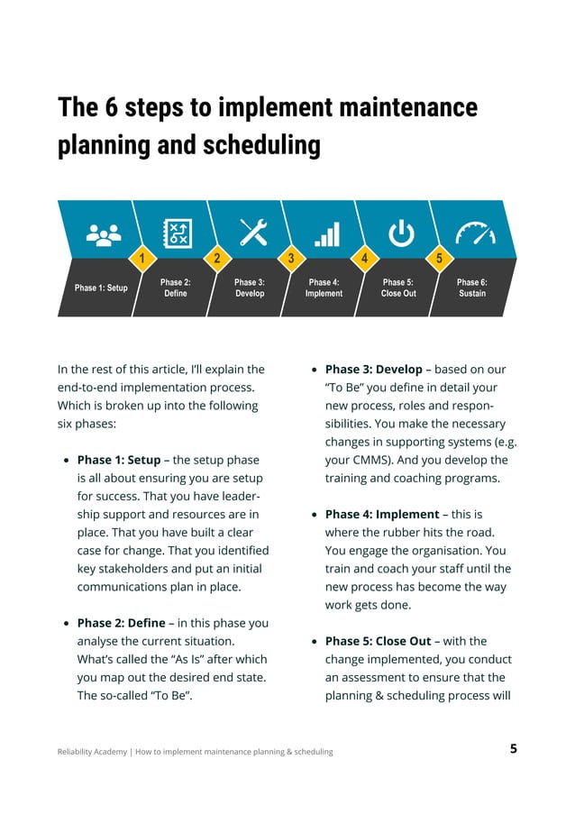 How to implement maintenance planning & scheduling | PDF