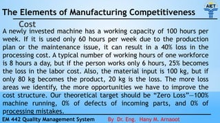 EM 442 Quality Management System lecture 02 The Elements of ...