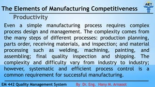 EM 442 Quality Management System lecture 02 The Elements of Manufacturing Competitiveness cost .pptx