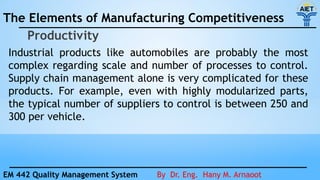 EM 442 Quality Management System lecture 02 The Elements of ...
