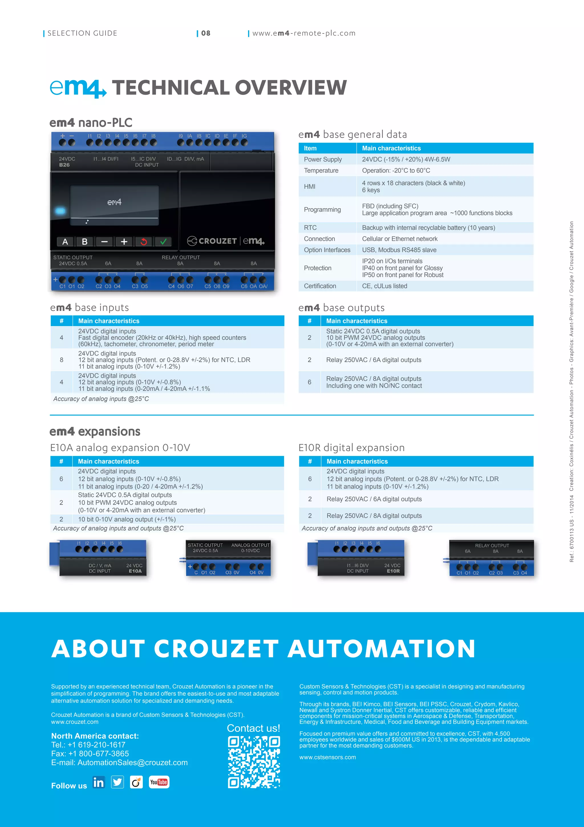 Crouzet Automation - em4 selection guide | PDF