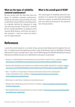 9 Principles of an Effective PM Program based on Reliability Centered ...