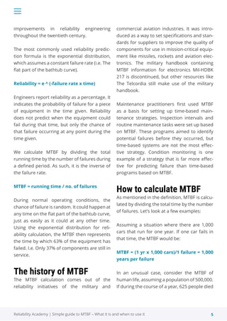 Simple guide to MTBF – What it is and when to use it | PDF