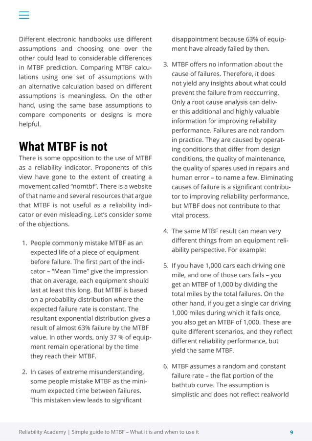 Simple guide to MTBF – What it is and when to use it | PDF